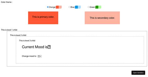 Simple Color Scheme And Context Codesandbox