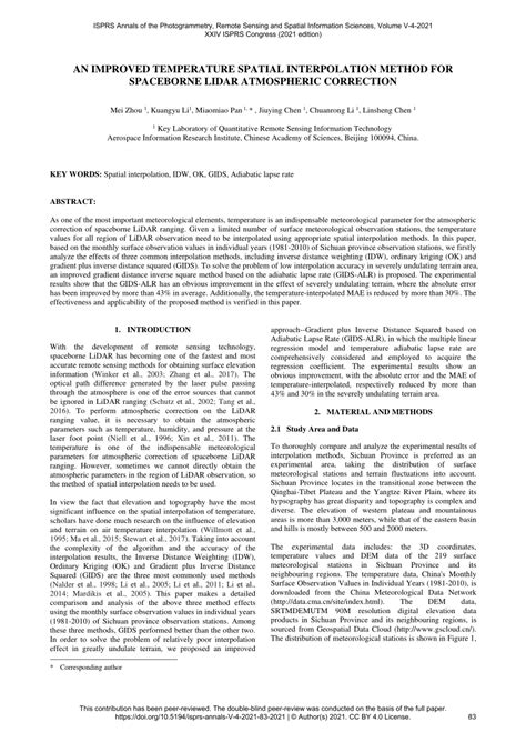pdf an improved temperature spatial interpolation method for