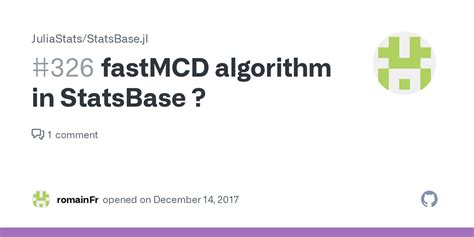 fastmcd algorithm in statsbase · issue 326 · juliastats statsbase jl