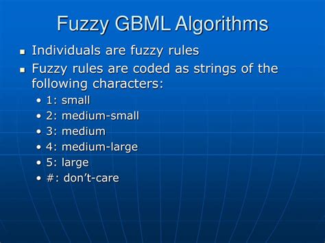 ppt fuzzy genetics based machine learning algorithms powerpoint
