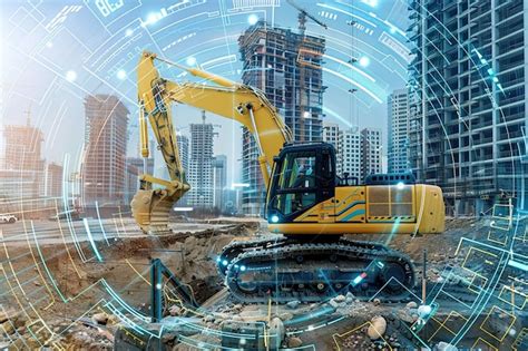 Premium Photo A Smart Construction Site Equipped With Iot Sensors For