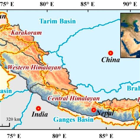 The Geographic Location Of The Hkh Tmha Region Download Scientific