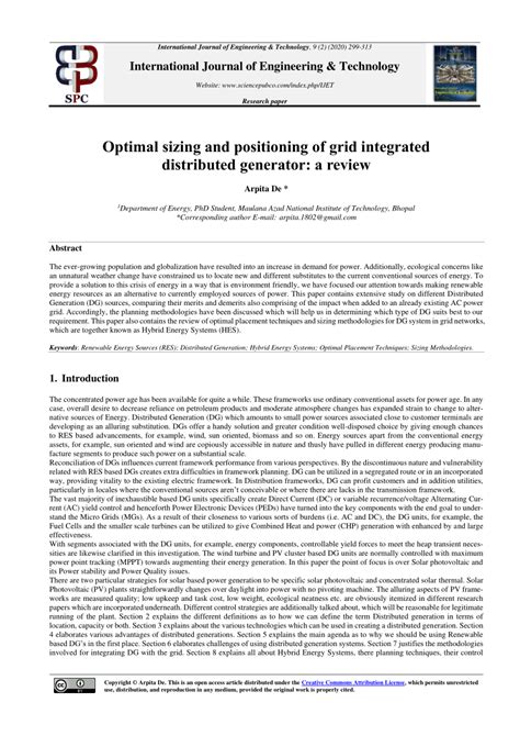 PDF Optimal Sizing And Positioning Of Grid Integrated Distributed Generator A Review