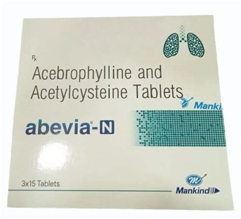Abevia N Acebrophylline Acetylcysteline Tablet At ₹ 1200strip