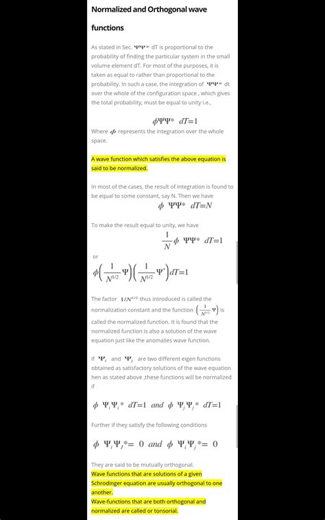 What Is Orthogonal Wave Function