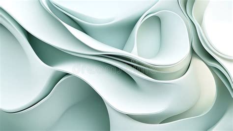 Abstract Fluid And Organic Shapes Layered With Smooth Curves Gradients And Soft Bright