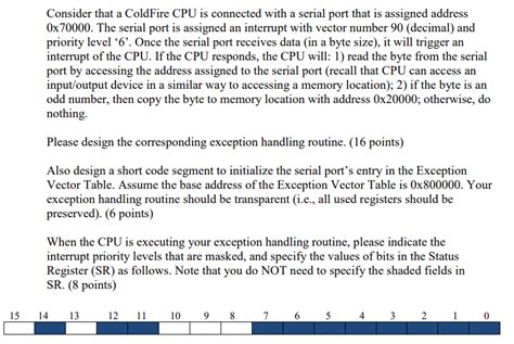 Consider That A ColdFire CPU Is Connected With A Chegg Com