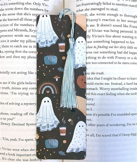 Cute Ghost Bookmark Halloween Bookmark Fall Ghost Bookmark Spooky