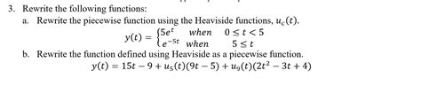 Solved 3 Rewrite The Following Functions A Rewrite The Chegg Com