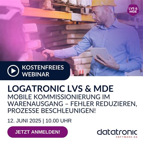 📢 Kostenfreies Webinar Mobile Kommissionierung Im Warenausgang Fehler Reduzieren Prozesse