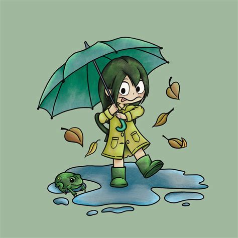 ☔️ Ribbit ☔️ Tsuyu Asui Rillustration