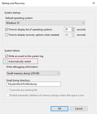 Disable Automatic Restart On System Failure In Windows TechCult