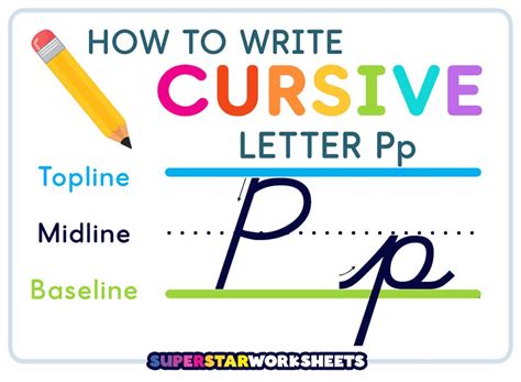Cursive P Superstar Worksheets