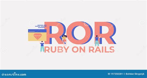Ruby Programming Language With Laptop And Real Code Script Sample Stock Illustration
