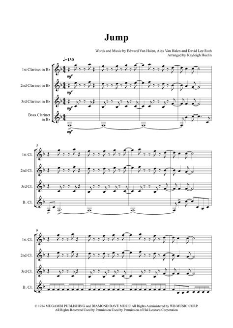 Jump Arr Kayleigh Huelin By Van Halen Sheet Music For Woodwind