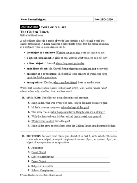 Free Noun Clause Worksheet Download Free Noun Clause Worksheet Png