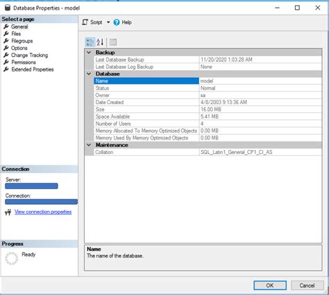 Sql Server Adviser Sql Server Propiedades De Base De Datos General