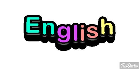 English Word Animated  Logo Designs