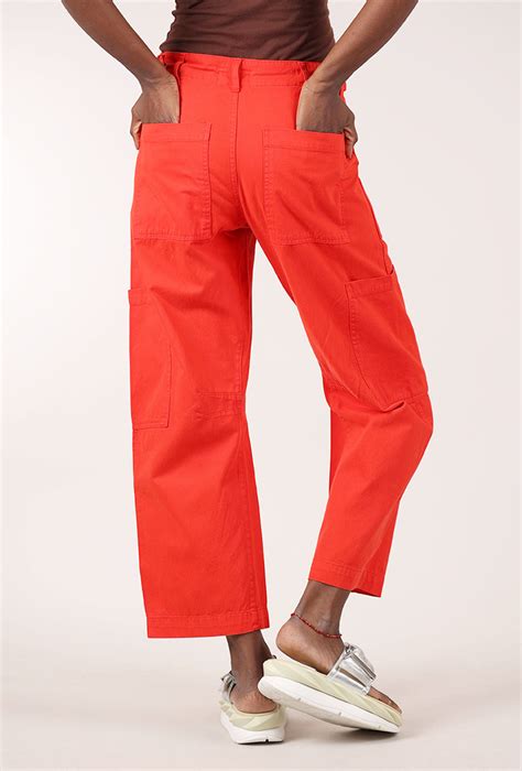 Pistola Sabrina Curved Utility Pant Maraschino Evie Lou