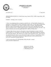 13 Letter Of Lateness Sampledoc Department Of The Army 135th