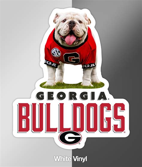 Georgia Bulldogs 4 Uga X Mascot Sticker Vintage Design Vinyl Die
