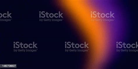 주황색 보라색 생생한 색상 그라데이션 웨이브 검은 배경 거친 질감 복사 공간 0명에 대한 스톡 벡터 아트 및 기타 이미지 0명 거친 필름 효과 검은색 Istock