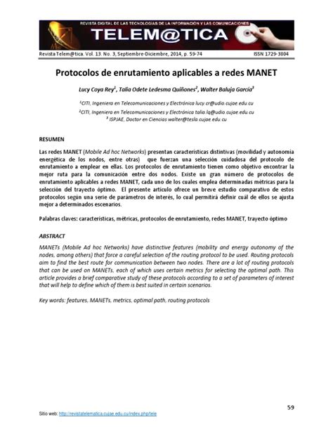 admin protocolos de enrutamiento aplicables a redes manet pdf