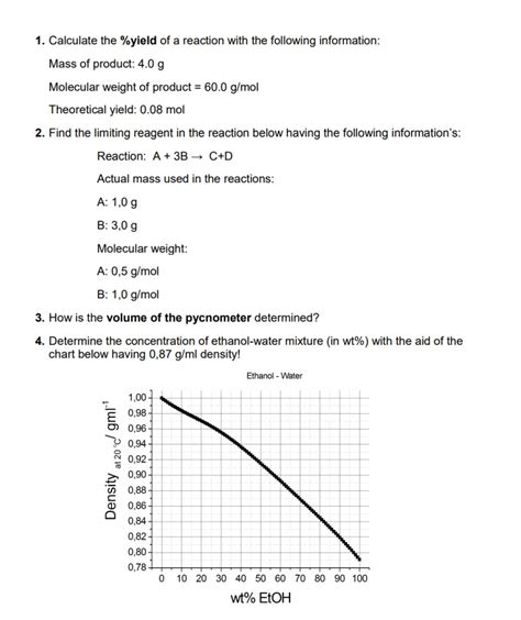 Solved Calculate The Yield Of A Reaction With The Chegg Com
