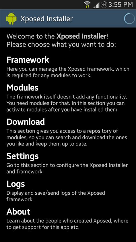 how to install xposed framework on rooted android