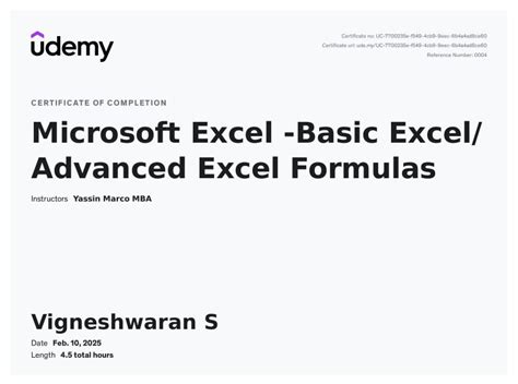 Excel Udemy Microsoft Data Statistics Pivottable Query Vigneshwaran S