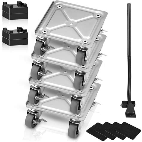 Vevor Furniture Dolly Furniture Moving Dollies With 360° Pp Swivel Wheels And Carbon Steel Panel