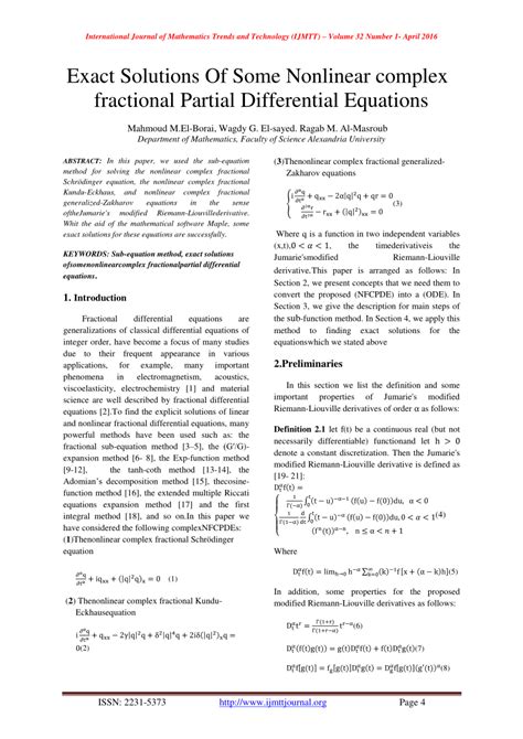 Pdf Exact Solutions Of Some Nonlinear Complex Fractional Partial Differential Equations