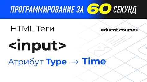 html css для новичков input атрибут type значение time youtube
