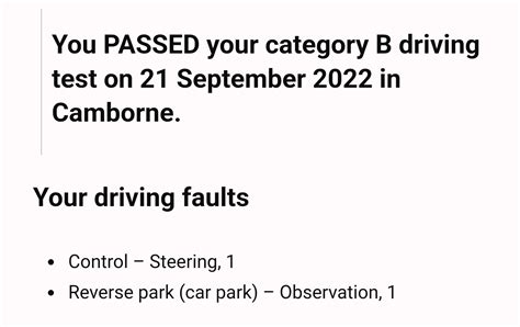 I Passed My Driving Test Today Second Attempt With 2 Minors R