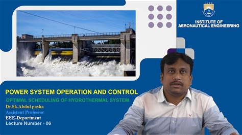 optimal scheduling of hydrothermal system by dr sk abdul pasha youtube