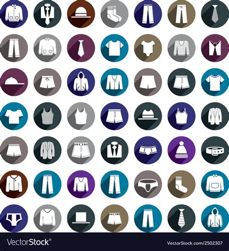 Man Clothes Icon Set Royalty Free Vector Image