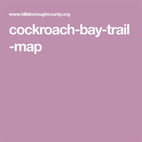 Cockroach Bay Trail Map Trail Maps Trail Map