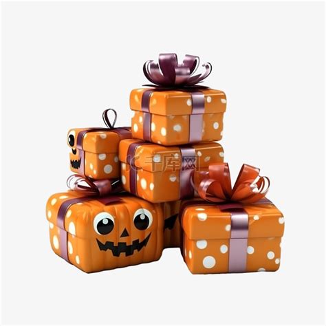 万圣节礼物 3d素材图片免费下载 千库网