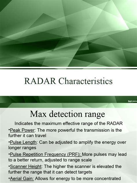 1 Radar Characteristics Pdf Radar Antenna Radio