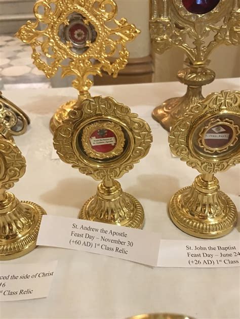 Favorite Relics Part 2 1st Class Relic A Piece Of Saint Andrew The