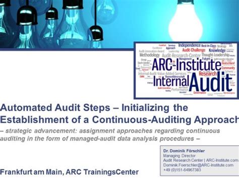Automated Audit Steps Interne Revision Training