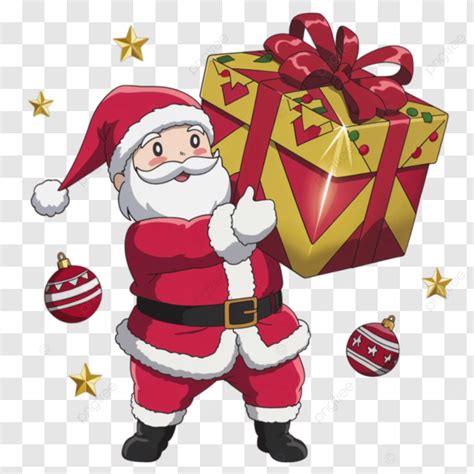 산타클로스 만화 캐릭터가 투명한 배경에 선물을 들고 있다 산타클로스 만화 캐릭터가 선물을 들고 있다 산타 클로스 만화 캐릭터 산타클로스 만화 캐릭터가 투명한 배경에