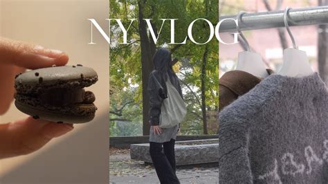 Ny Vlog 소호 팔로마울 팝업 레이어드 스커트 니트 쇼핑 뉴욕 일상 일본 찻집 말차라떼 흑임자 마카롱 Youtube