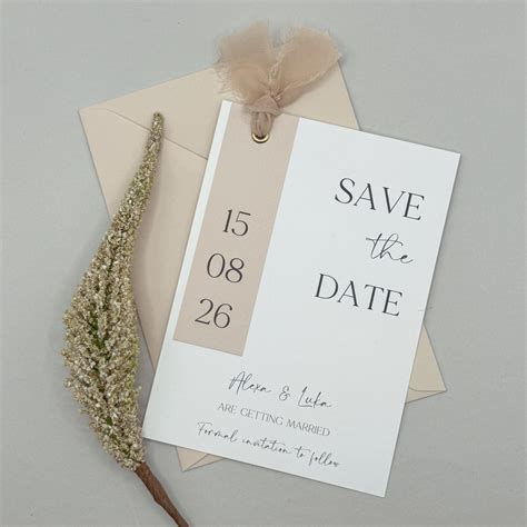 Ribbon Save The Date Save The Date Cards Rustic Save The Date Unique Save The Dates