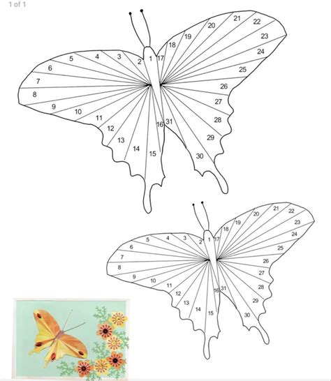 Iris Folding Pattern For Butterfly Cards