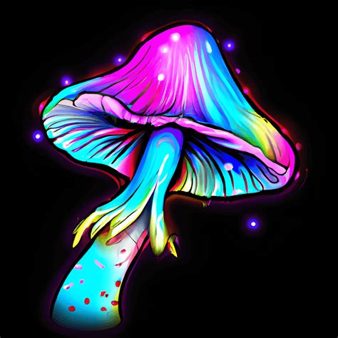 Neon Mushroom Wallpaper