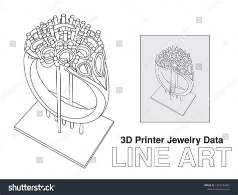 1 3d Printer Ringjewellery Lineart 图片、库存照片和矢量图 Shutterstock