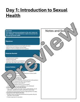 Sex Education Unit Lessons On Sexual Health Consent And Healthy Relationships