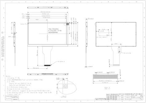 7 800×480 Tft Display Anti Glare Transmissive Dm Tft700 503