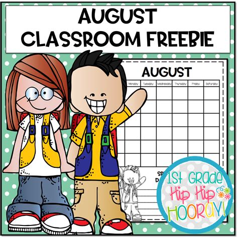 1st Grade Hip Hip Hooray August Classroom Calendars Newsletters And Assignment Pages